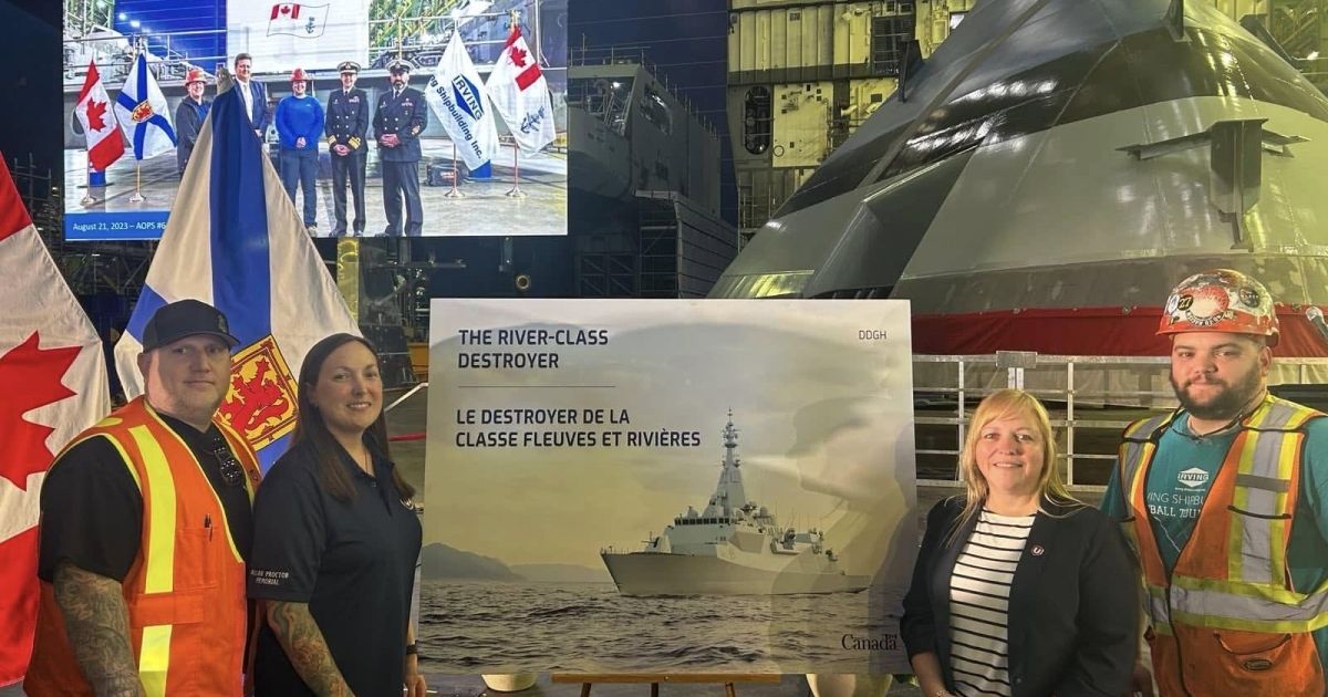 Unifor celebrates federal government signing Halifax Shipyard contract ...