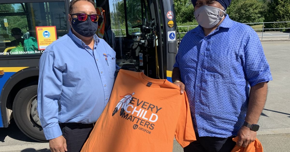 B.C.’s transit operators show support for #EveryChildMatters | Unifor