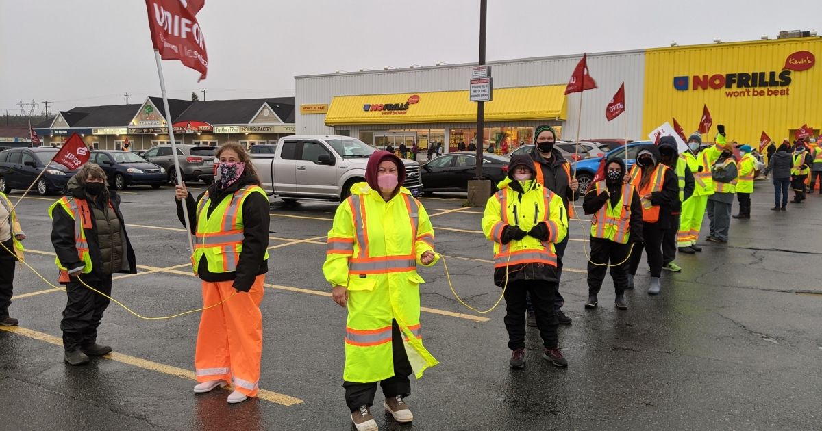 Striking Dominion workers form human solidarity chain at St. John’s No ...